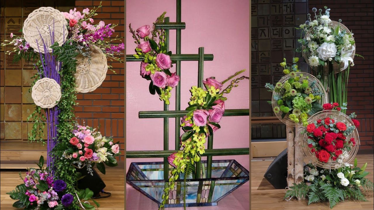 top stylish Church fresh flower arrangement and decoration ideas - YouTube
