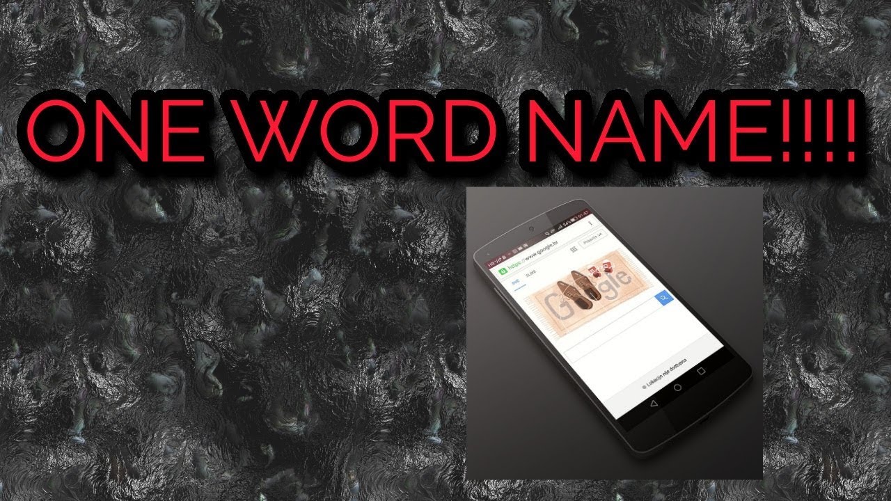 HOW TO HAVE AN ONLY ONE WORD NAME!!!! - YouTube