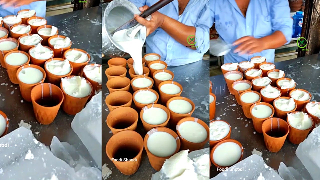 Ghaziabad Famous Kulhad Lassi Making in Ghaziabad - YouTube