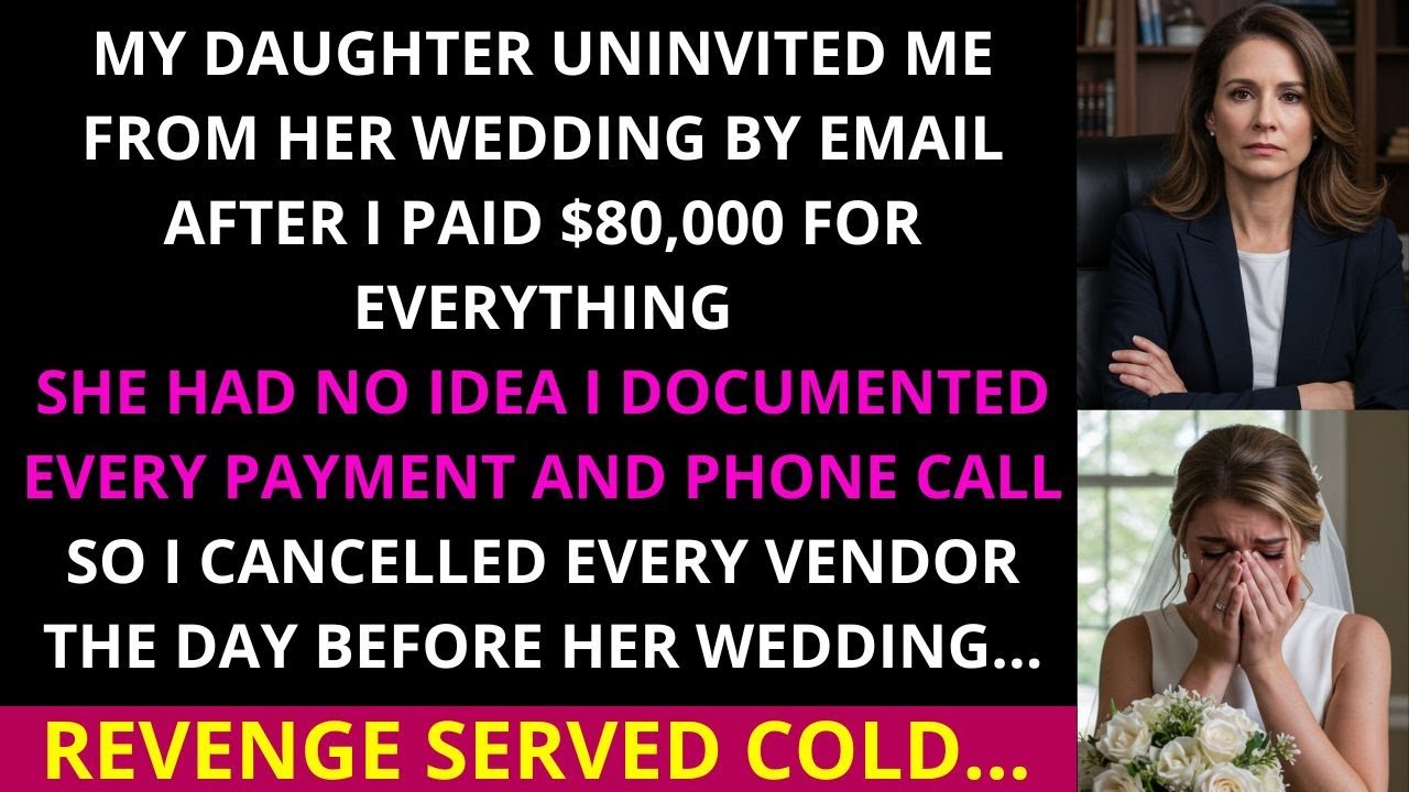 "MY DAUGHTER UNINVITED ME FROM HER $80K WEDDING BY EMAIL; SHE HAD NO ...