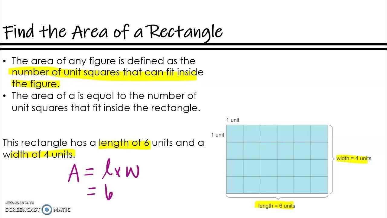 3 01 Area of rectangles - YouTube