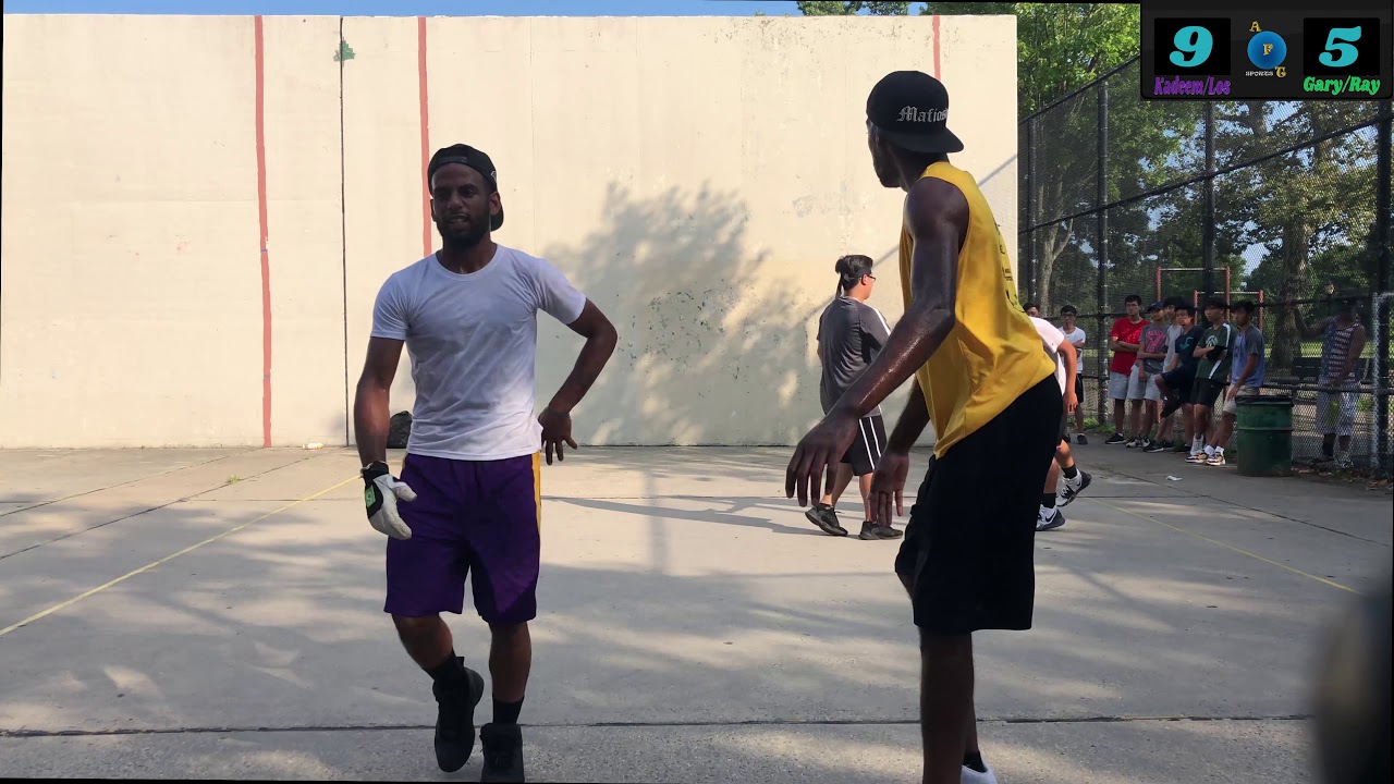 Kadeem (left only) & Los vs. Gary and Ray HANDBALL DOUBLES - YouTube