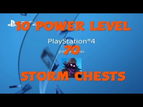 LOOT FROM 10 POWER LEVEL 70 STORM CHESTS Fortnite STW PS4 - YouTube