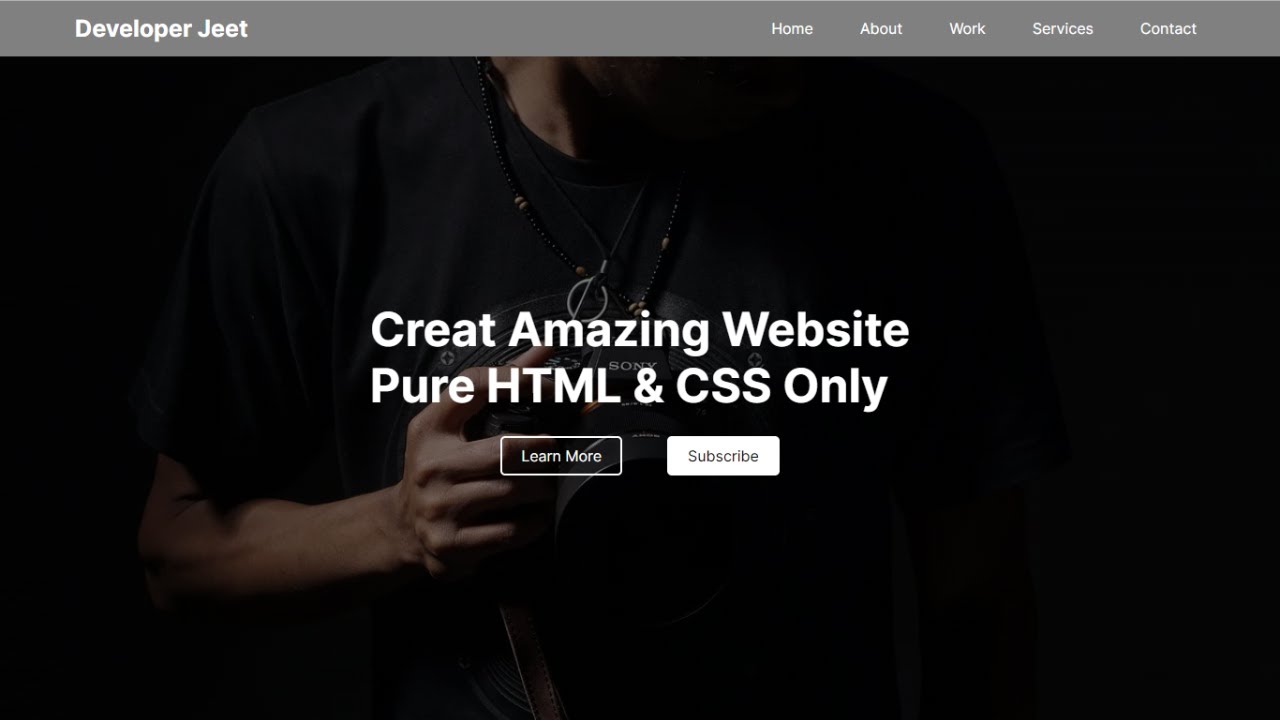 How To Create A Simple Website Using Html And Css Only Youtube 2089