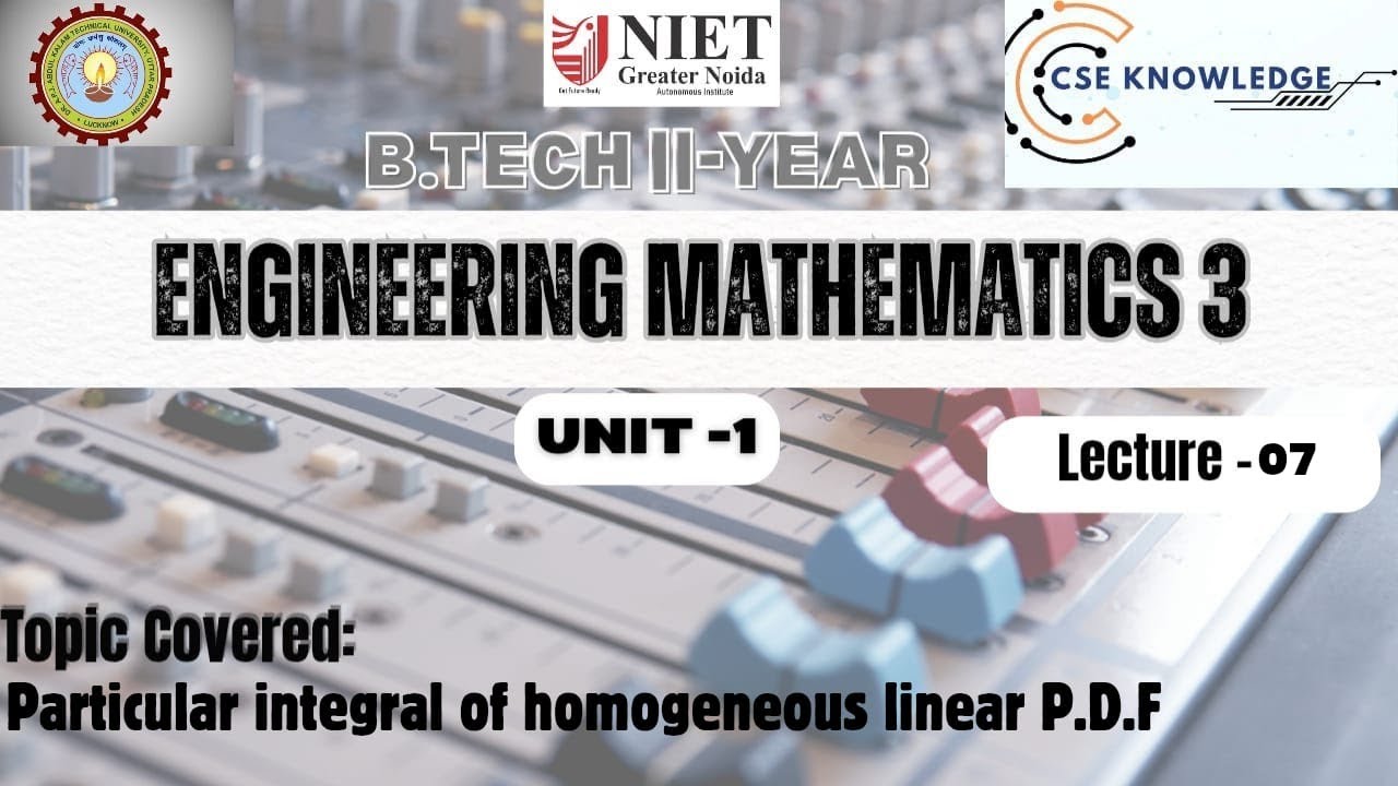 Engg. Mathematics3 unit-1,L-7,particular integral of homogeneous ...
