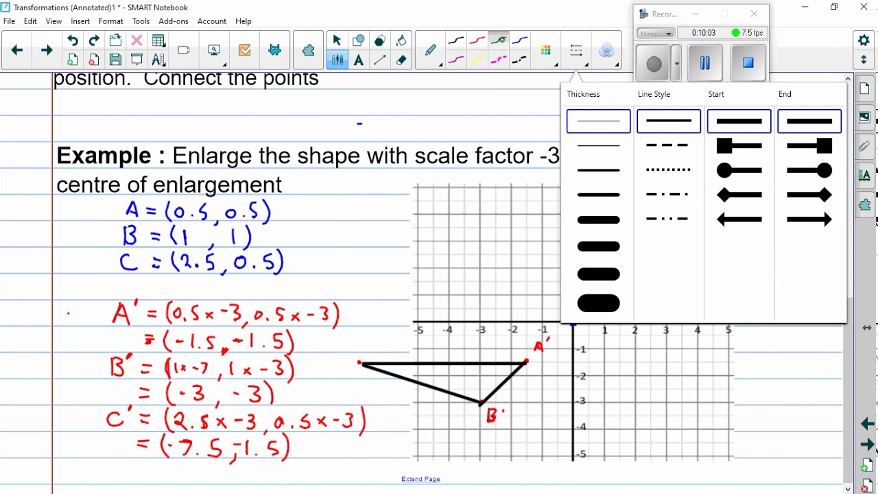 025 Transformations Enlargements Negative SF Centre origin - YouTube