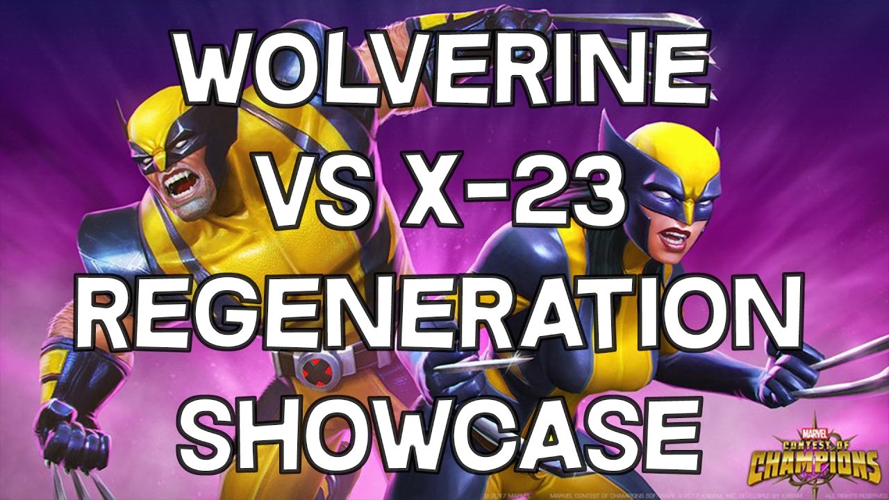 Wolverine VS X-23 - Regeneration Showcase + Comparison - Marvel Contest ...