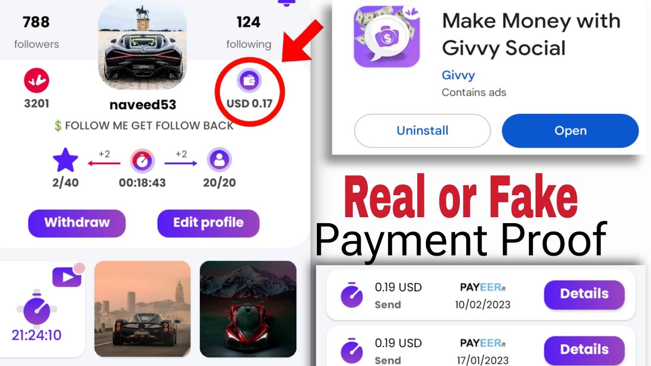 How to earn from Givvy Social app | Givvy app se paise kese kamaye ...