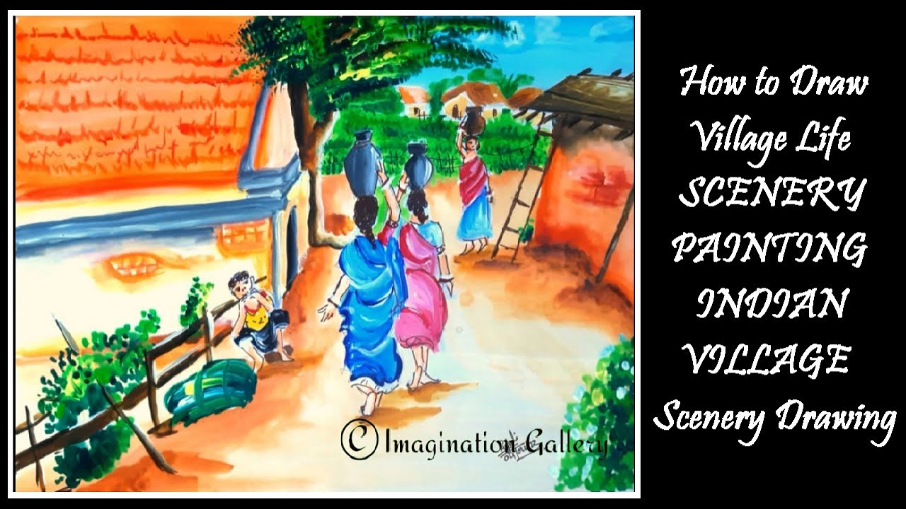 Indian Village People Paintings