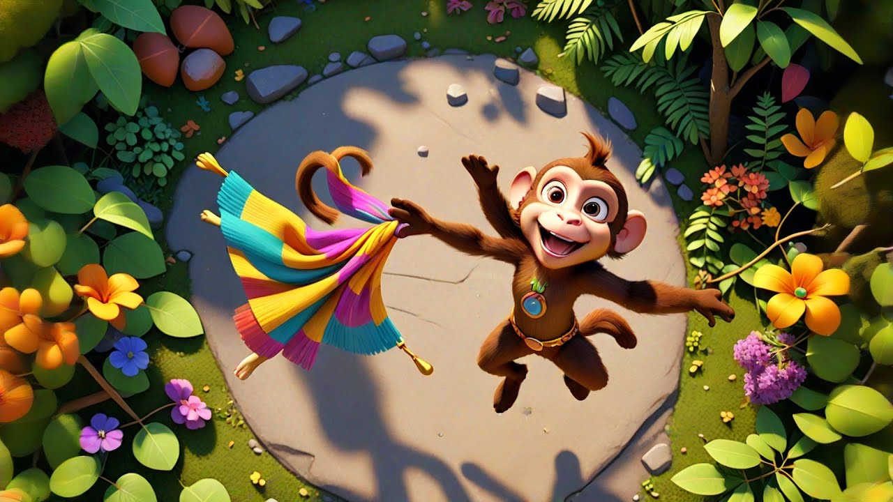 Six Silly Monkeys Swing and Play | Jungle Song for Kids | Monkey Rhyme ...