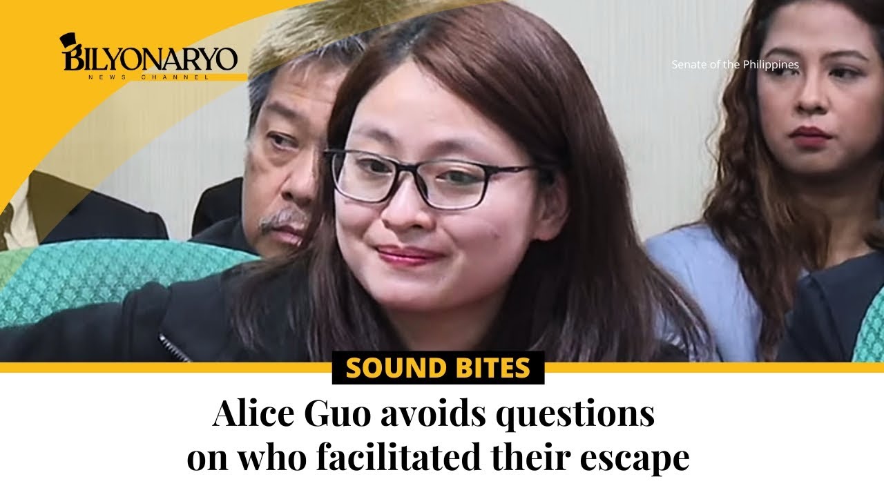 Alice Guo avoids questions on who facilitated their escape - YouTube
