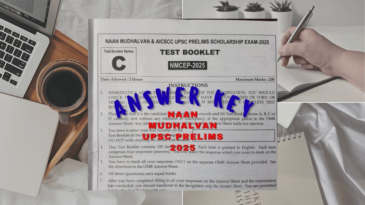Naan Mudhalvan UPSC Scholarship 2025 Answer Key – GS Questions Only | K2 Study Circle - YouTube