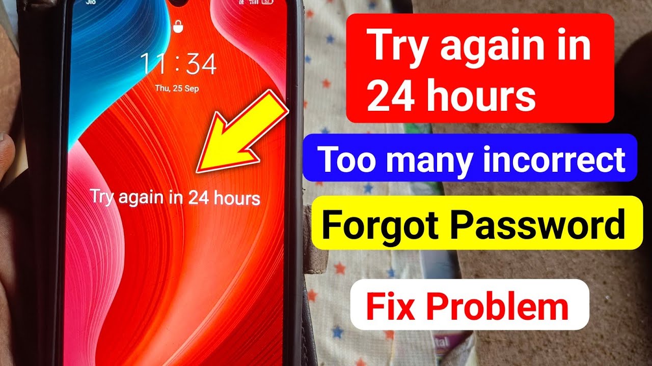 Try Again After 24 Hours on Samsung A32 | Forgot Password | Too Many ...