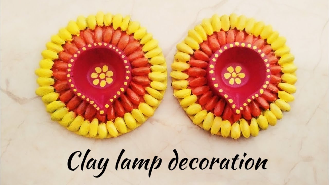 Clay lamp decoration/Diya decoration/Diwali diya decoration/Diwali ...