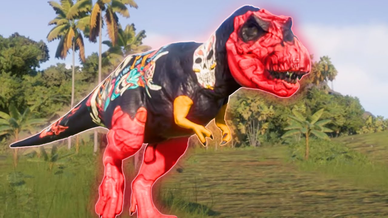 Hydra Red skull dinosaur 4k Video - for kids to WATCH | Jurassic World ...