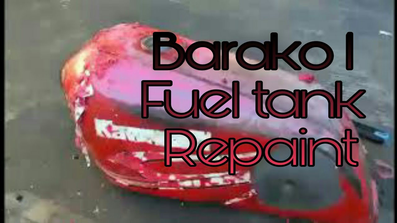 Kawasaki Barako 1 fuel tank repaint - YouTube
