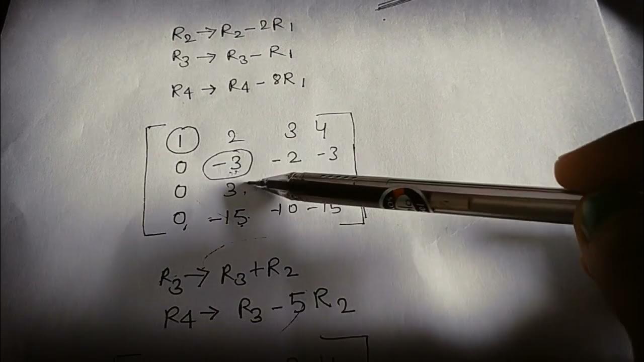 How to find the rank of matrix | echelon form of the matrix - YouTube