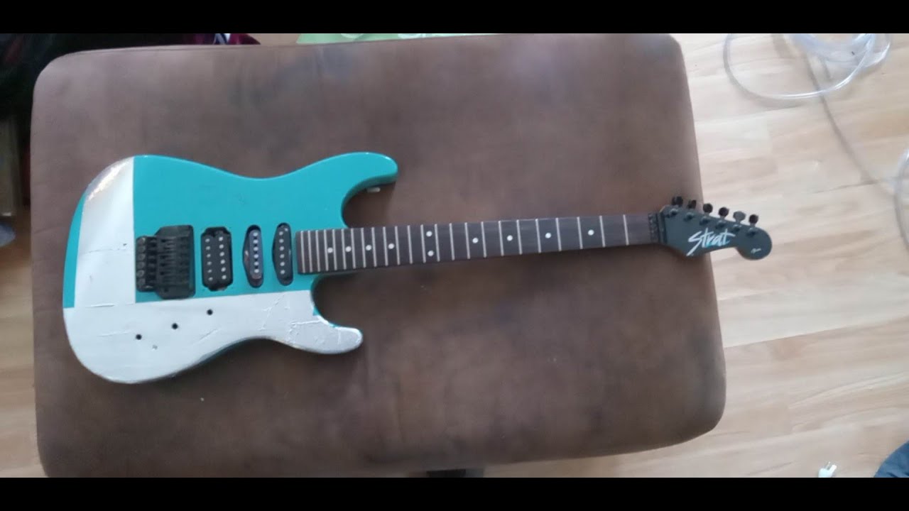 Fender HM Strat restoration (part 1) stripping and body filler ...