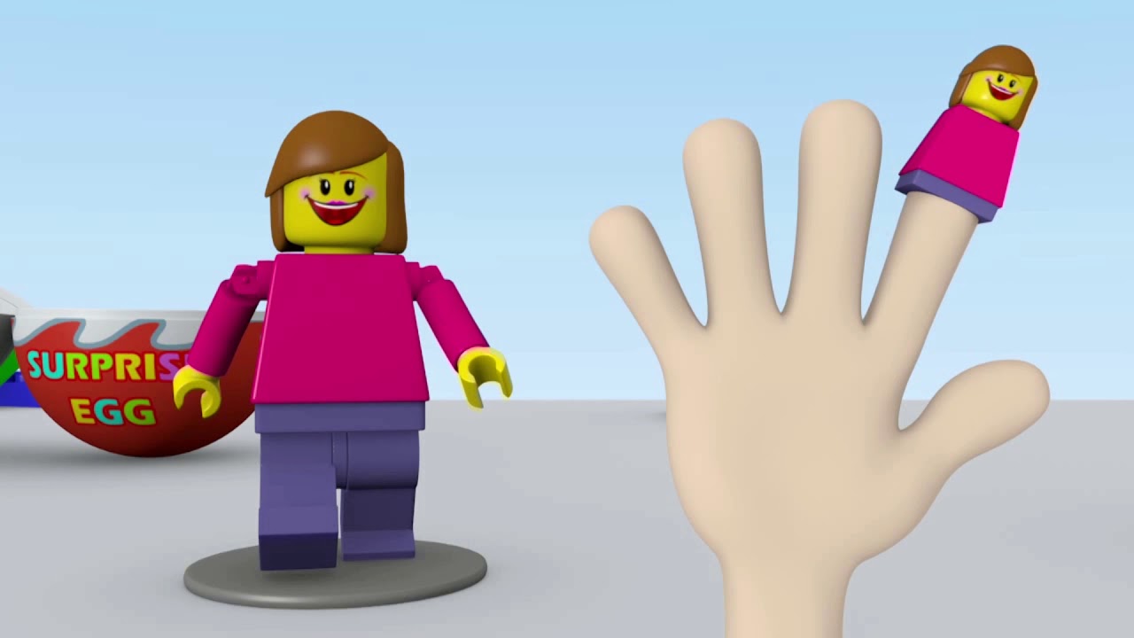 Lego Surprise Egg 3D Finger Family Nursery Rhyme for Children - YouTube