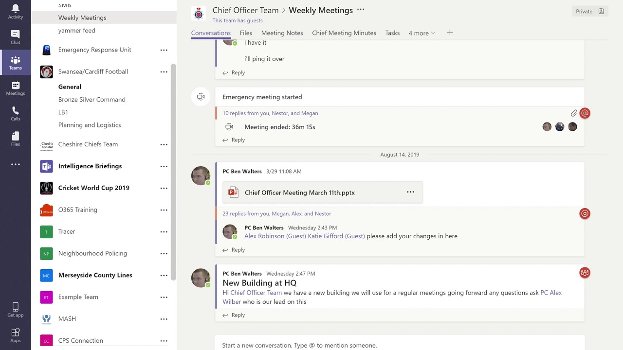 First look, Microsoft Teams Walkthrough - YouTube