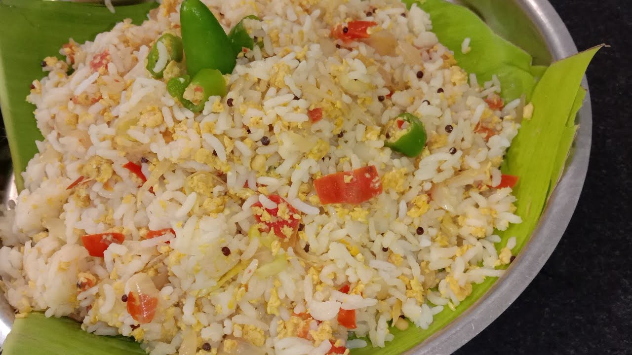Instant egg fried rice recipe in Tamil/mutta saatham - YouTube
