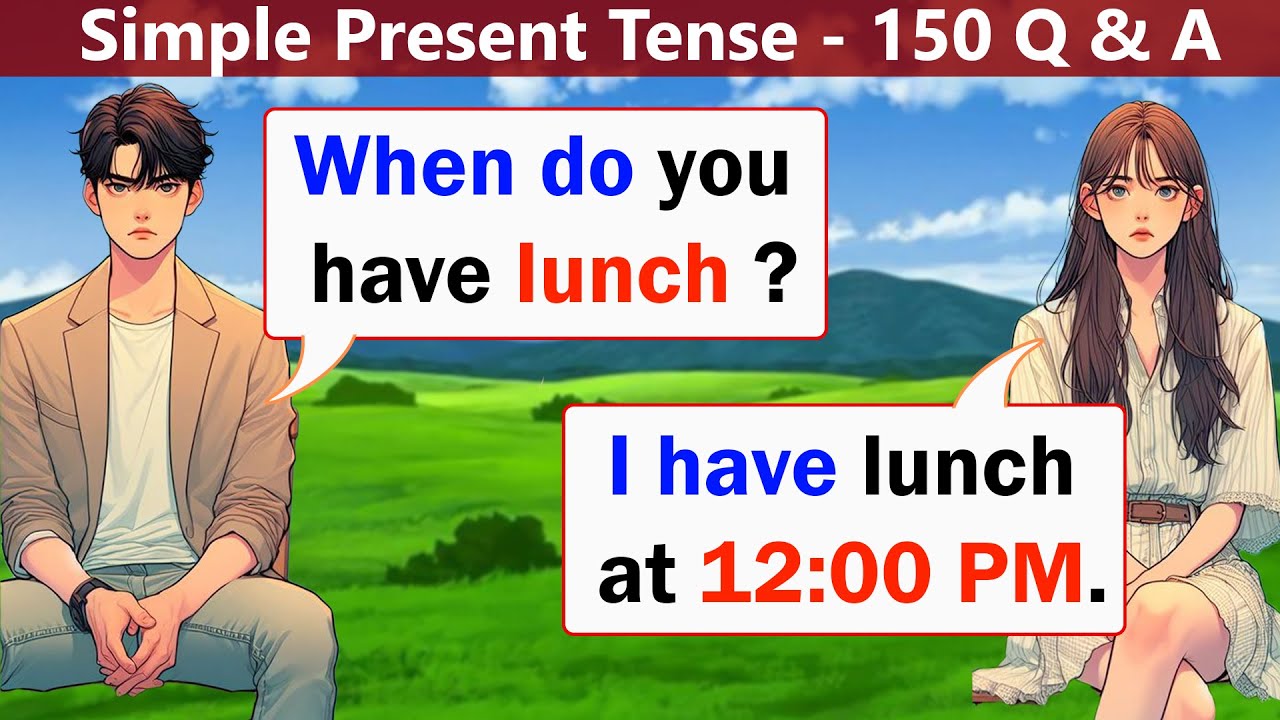 Simple present tense conversation practice || part - 1 || Daily English ...