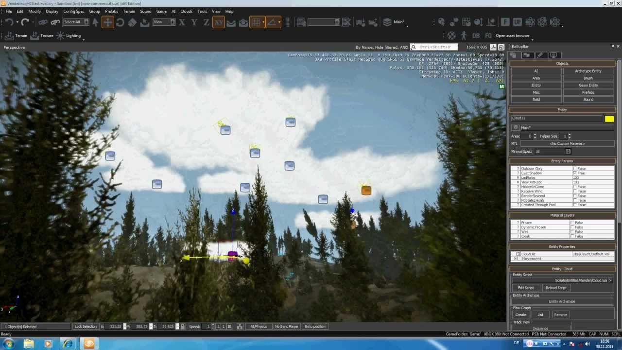 Cryengine 3 Tutorial 09 Clouds & Rain (VendettaCry) - YouTube