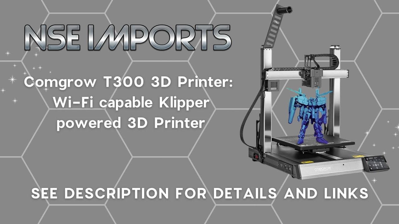 Comgrow T300 3D Printer: Wi-Fi capable Klipper powered 3D Printer - YouTube