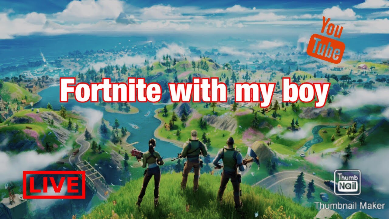 Fortnight live with my boy - YouTube
