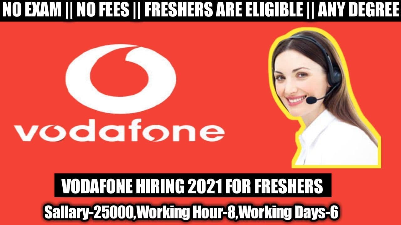 Vodafone Recruitment 2021 | Engineer Trainee | Freshers Job 2021 ...