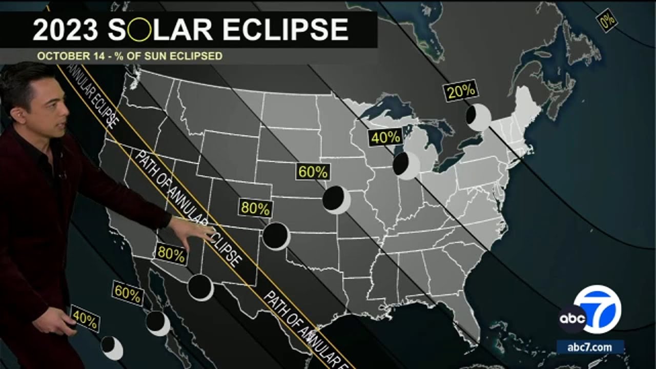 Breakdown of 'ring of fire' solar eclipse's path across SoCal - YouTube