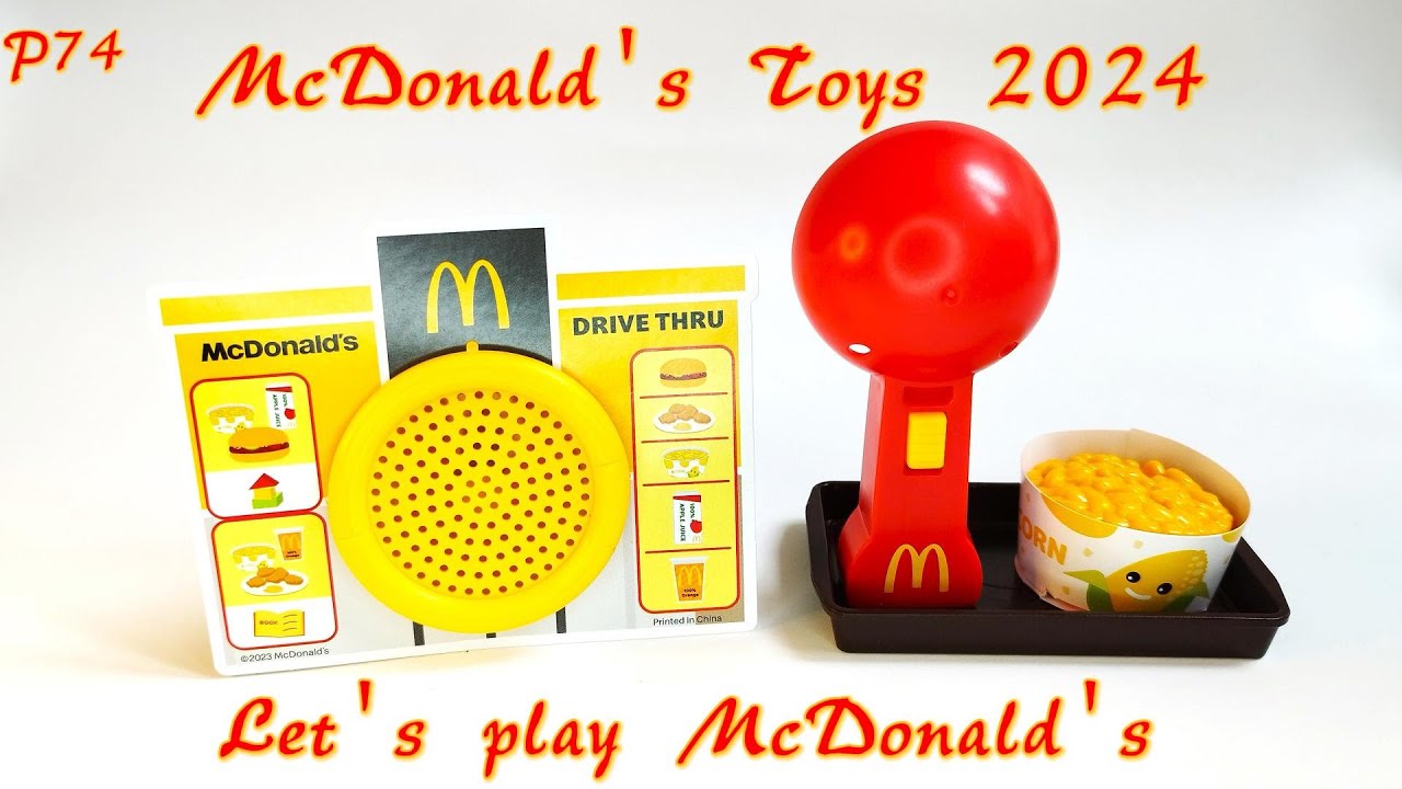 P74 McDonald's toys 2024--Let's play McDonald's--Drive Thru Microphone ...