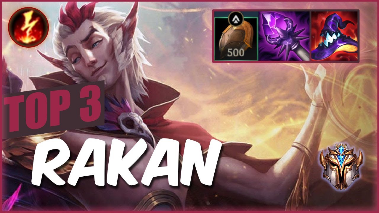[Wild Rift] RAKAN TOP 3 - S9 Challenger ranked game + build - YouTube