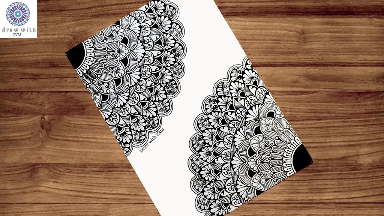 How to draw Mandala art for Beginners with measurements | Mandala ...