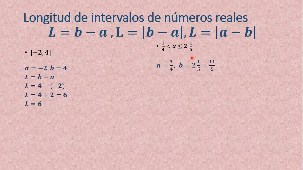 Longitud de intervalos en la recta real - YouTube