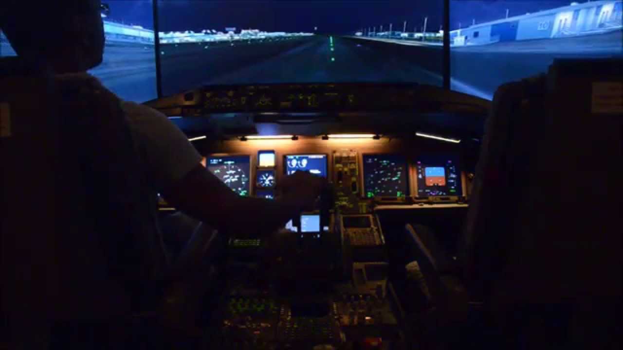Boeing 777 Home Simulator Takeoff and Landing @ KIAH - YouTube