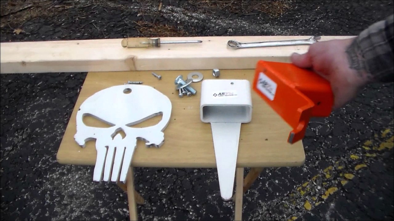 Spike Steel Plate Target Stand Assembly - YouTube