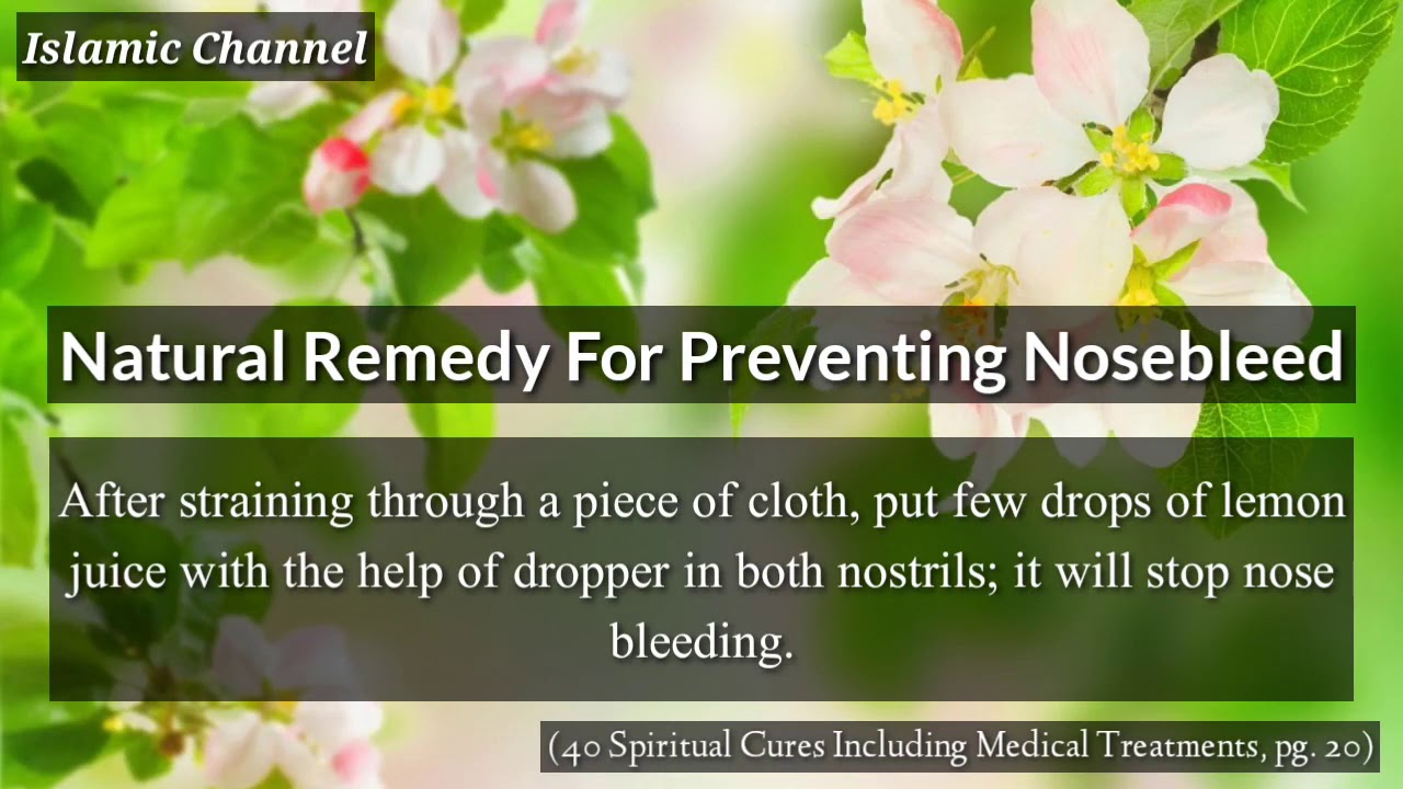 Natural Remedy For Preventing Nosebleed - YouTube