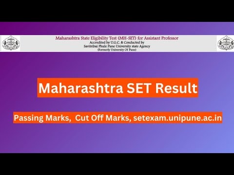 Maharashtra SET Result 2024, Passing Marks, Cut Off Marks, setexam ...