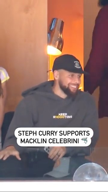 Stephen Curry 🤝 Macklin Celebrini - YouTube