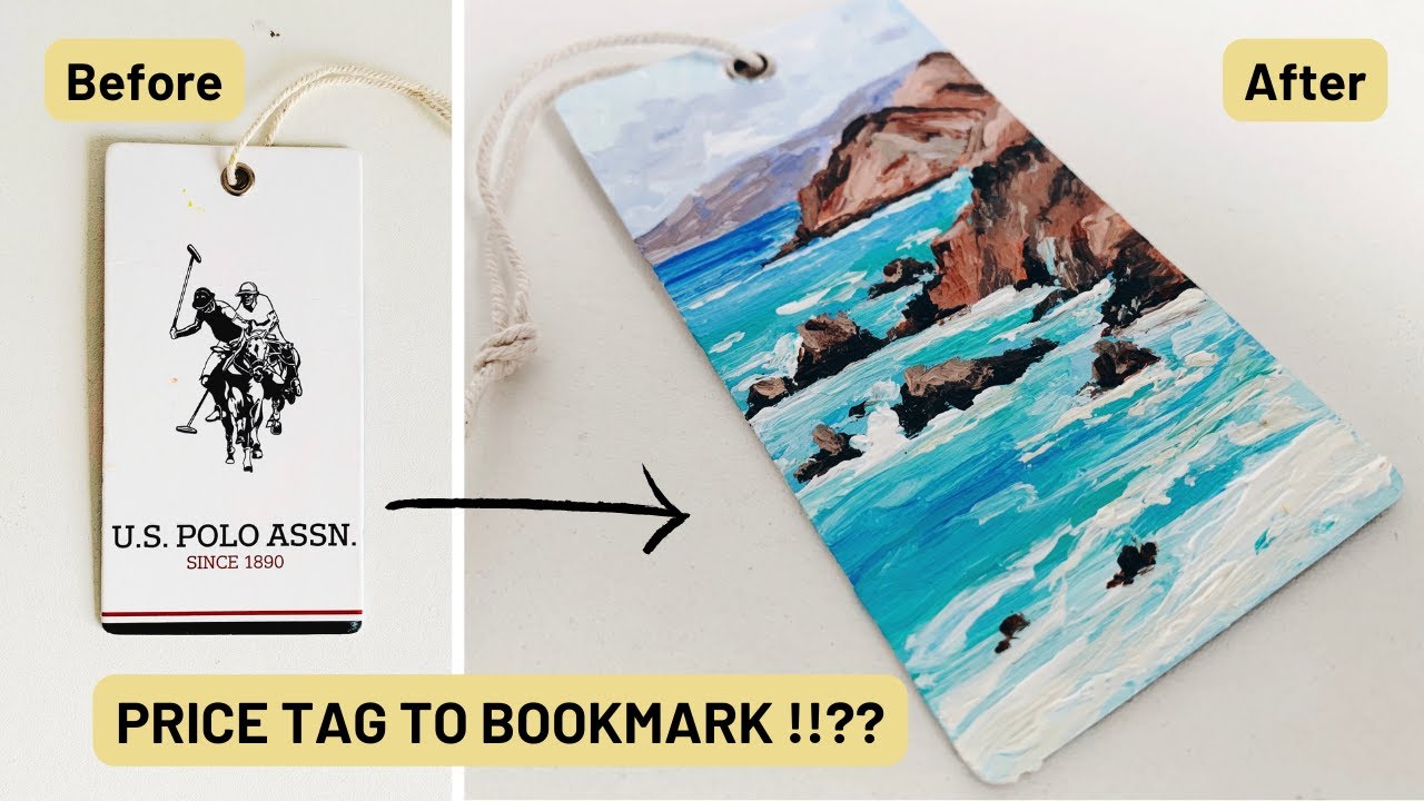 Transform A Price Tag Into A Stunning Bookmark Using Acrylic Paints ...