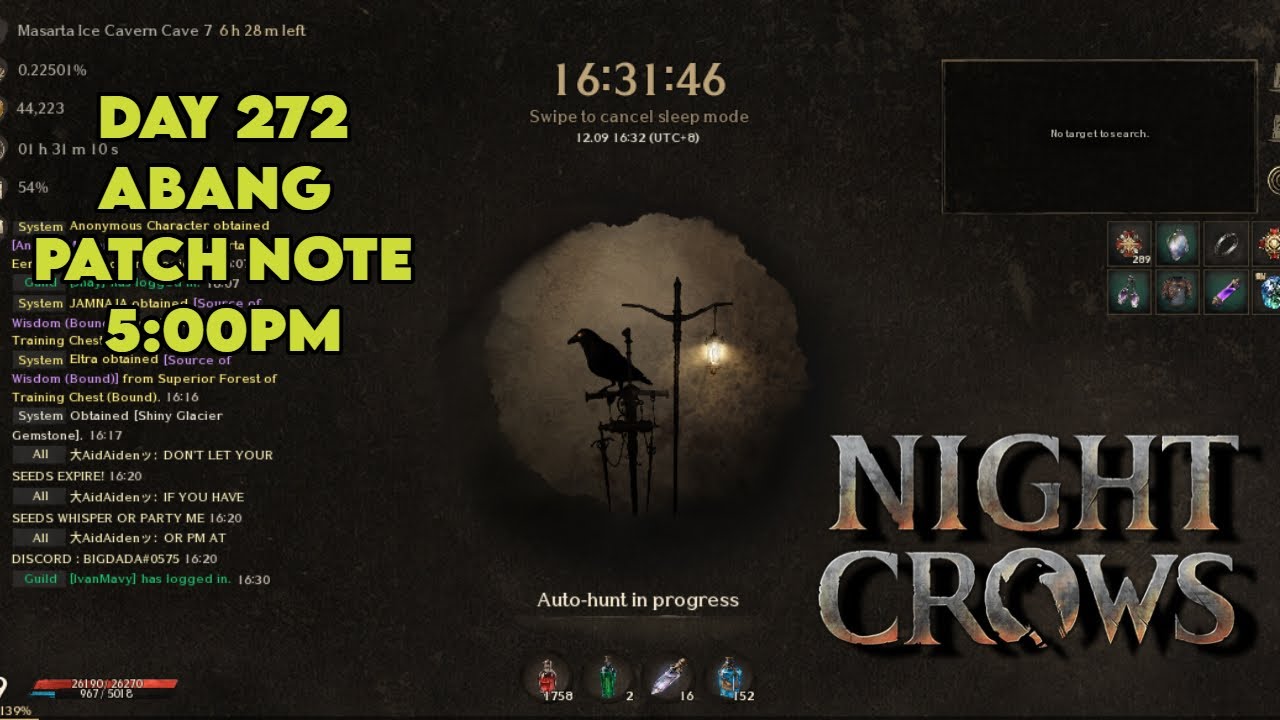 NIGHT CROWS DAY 272 PATCH NOTE NA! XMAS EVENT NA KAYA? - YouTube