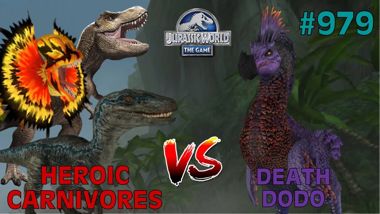 Heroic Carnivores vs Death Dodo - Jurassic World: The Game - EP 979 ...