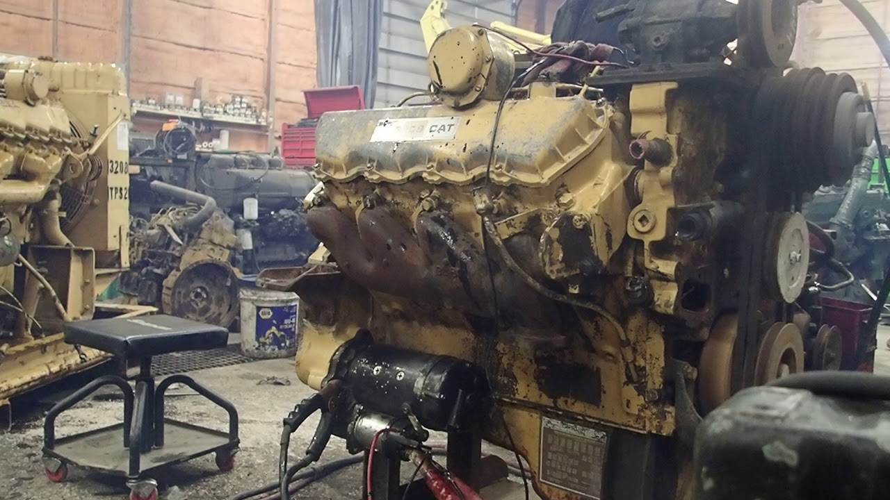 CAT 3208 ENGINE START UP - YouTube