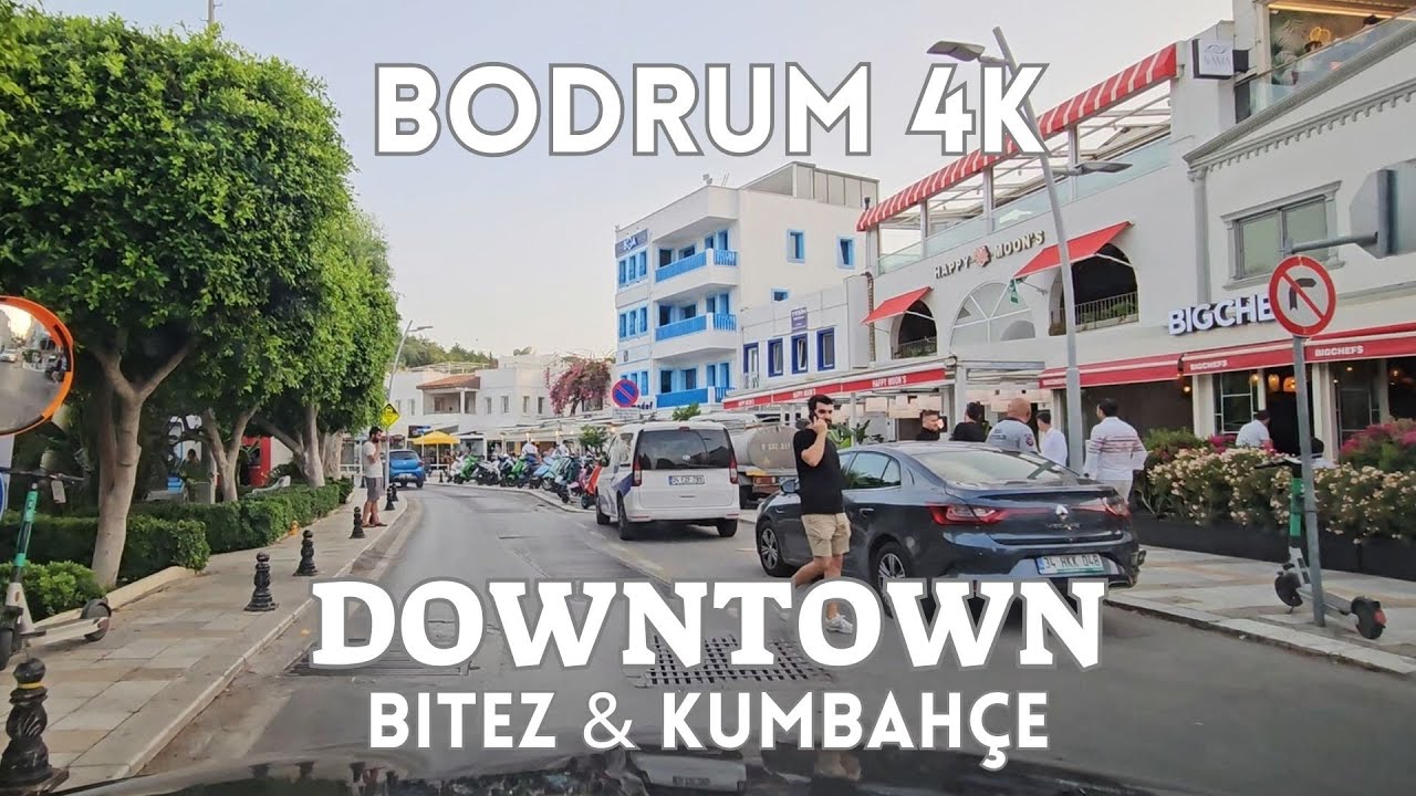 Bodrum 4K Drive in Downtown Bitez and Kumbahçe in June 2024 Sightseeing ...