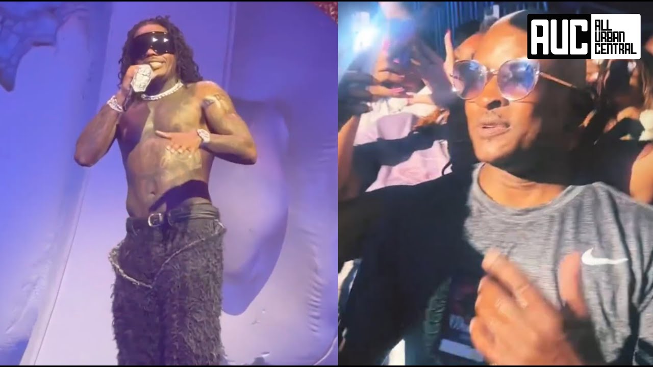 Young Thug Dad Sits Front Row At Gunnas Atlanta Show Youtube