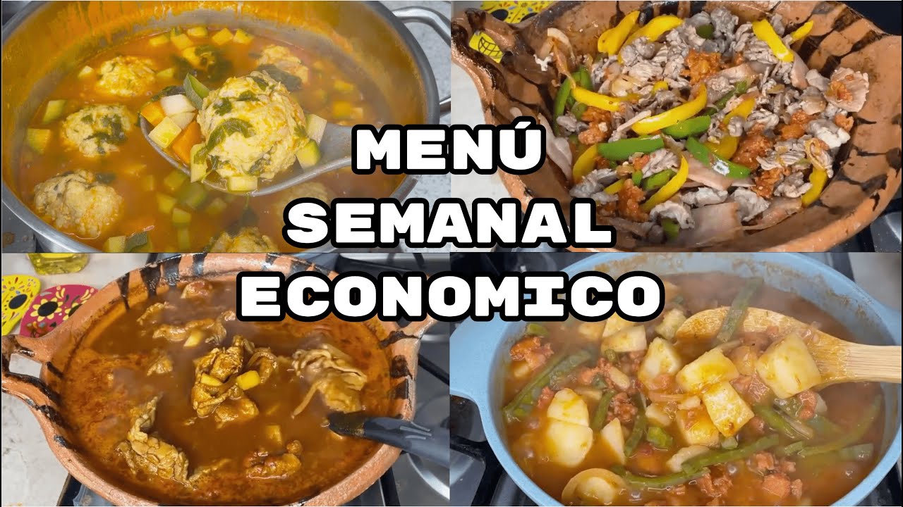 MENÚ SEMANAL CON $100 PESOS ECONOMICO/FABI CEA - YouTube