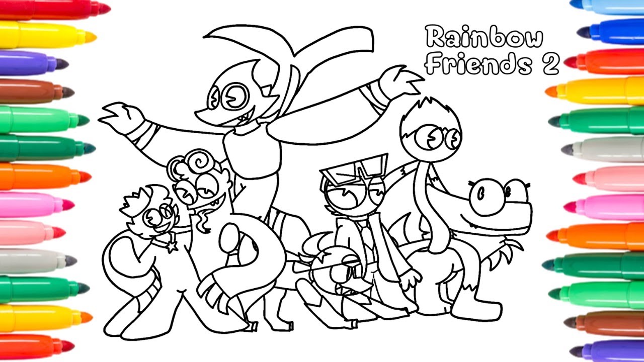 Rainbow Friends Chapter 2 Coloring Pages / Coloring book by Rainbow ...