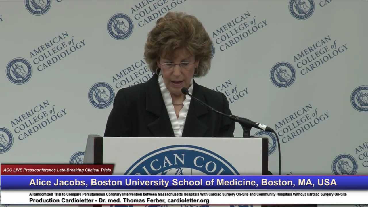 ACC 2013: Alice Jacobs, Boston University School of Medicine, Boston ...