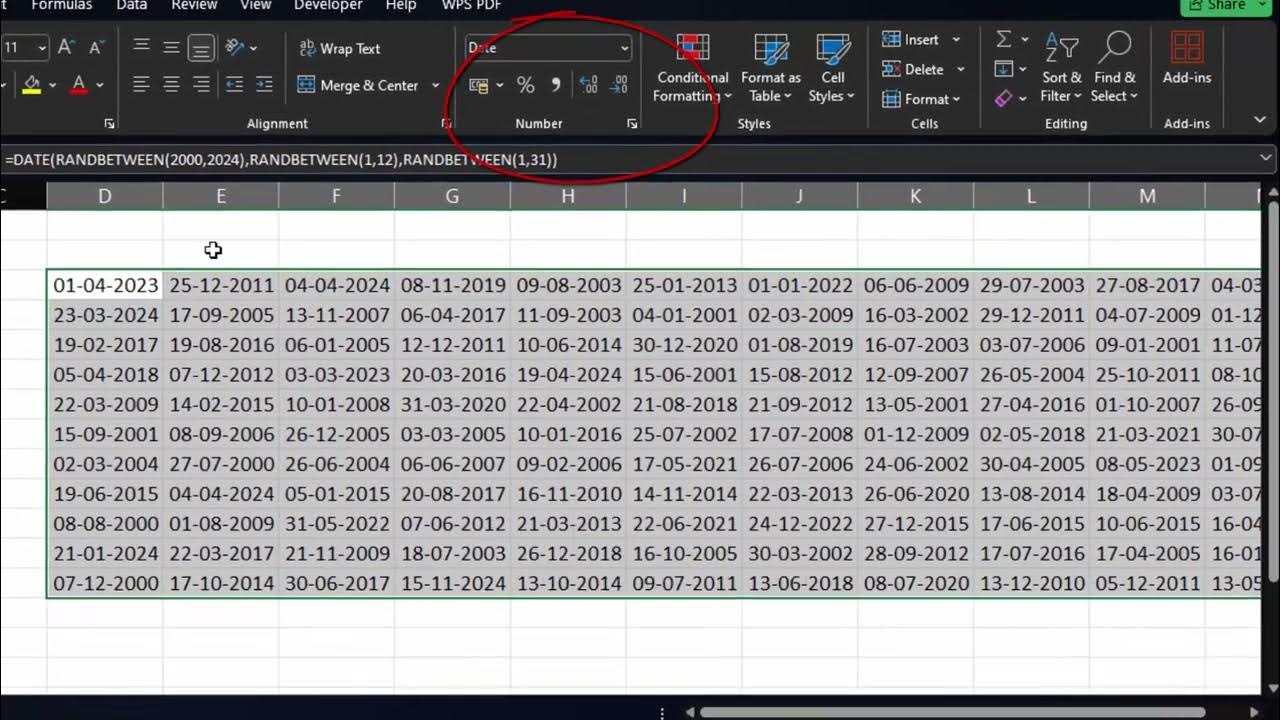 How To Generate Random Dates In Calc And Ms Excelcomputerexcelsolution Excel Exceltutorial